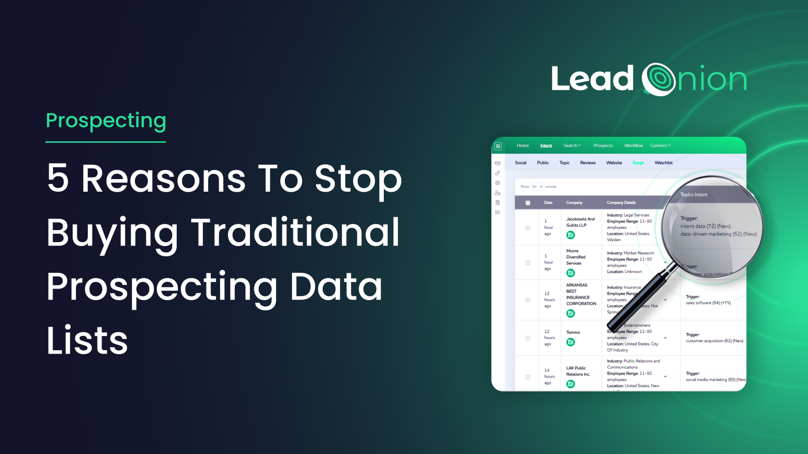 5 Reasons To Stop Buying Traditional Prospecting Data Lists