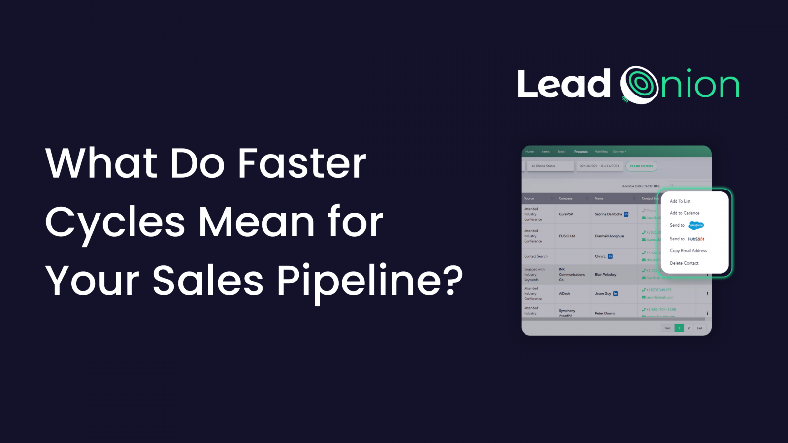 What do faster sales cycles mean for your pipeline?